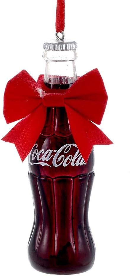 Coca Cola Bottle with Red Bow – The Ornament Shoppe